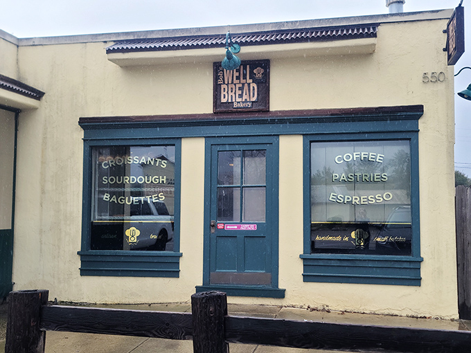 Bob's Well Bread Bakery promises carbohydrate nirvana with window signage that reads like a love letter to gluten enthusiasts everywhere.