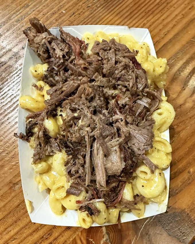 Brisket mac and cheese&mdash;where comfort food meets carnivore dreams in a dish that would make both your cardiologist and your taste buds take notice.