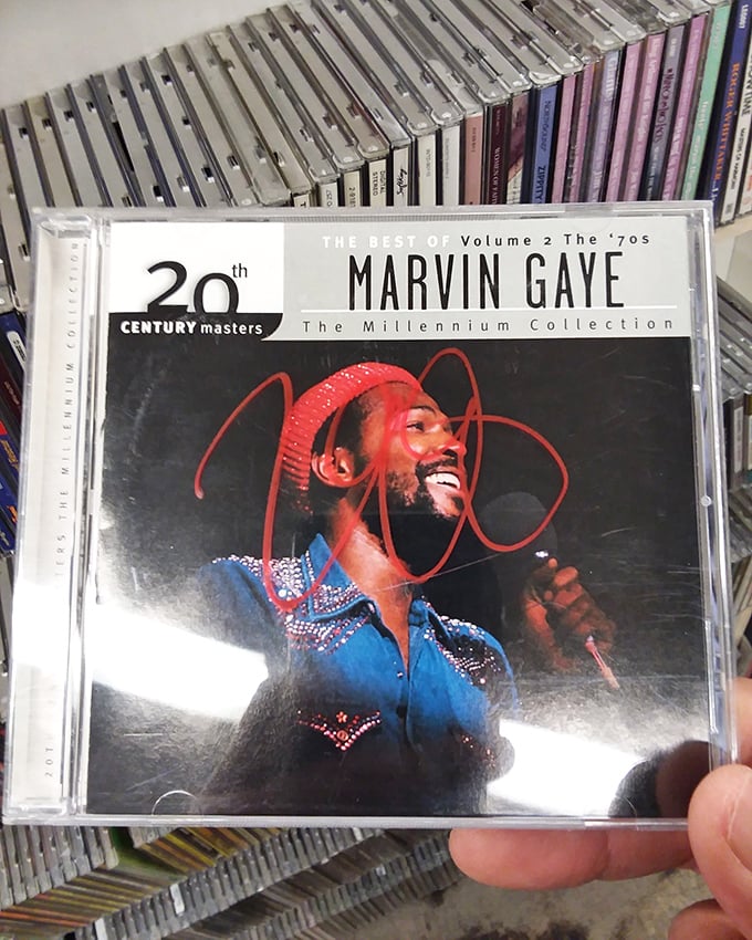 Musical treasures on compact disc, including the smooth sounds of Marvin Gaye. Someone's soundtrack to the '70s could become yours.