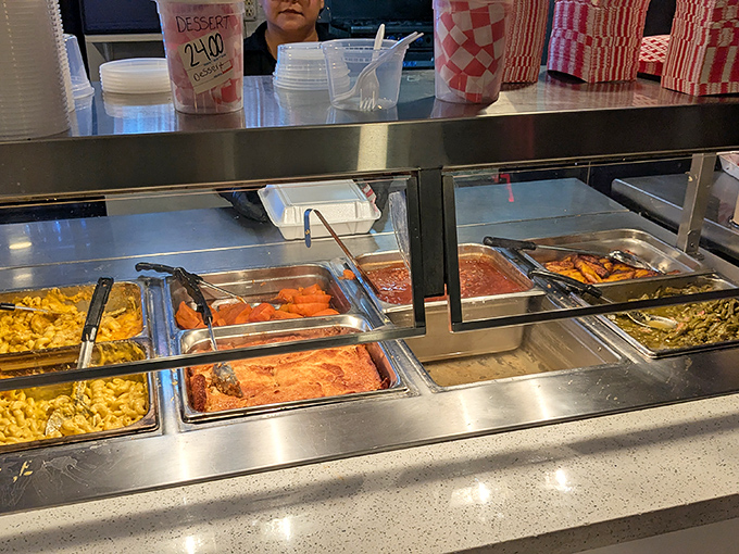 Clean, comfortable seating where strangers become friends over shared appreciation for exceptional smoked meats and sides.