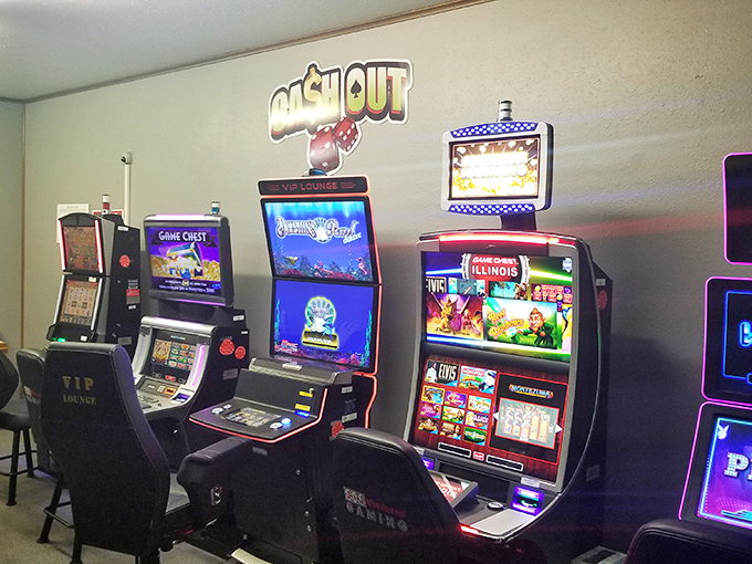 Gaming Machines: The modern-day one-armed bandits glow with digital promise, proving that even small towns have corners where quarters disappear faster than cake at a birthday party.