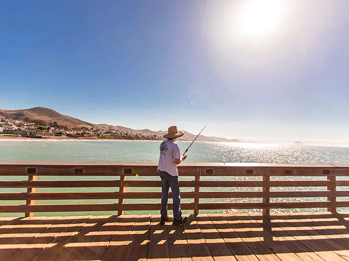 The historic Cayucos Pier &ndash; where fishing, sunset-watching, and philosophical contemplation have been the main activities since 1872.