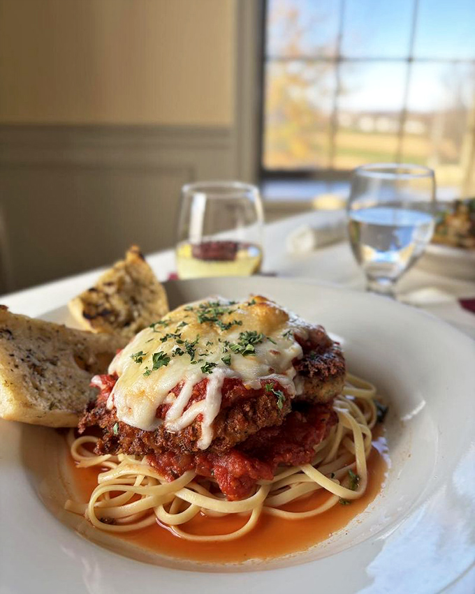 Chicken Parmesan that doesn't just sit on its pasta throne&mdash;it rules with a tomato sauce worthy of Italian nobility.