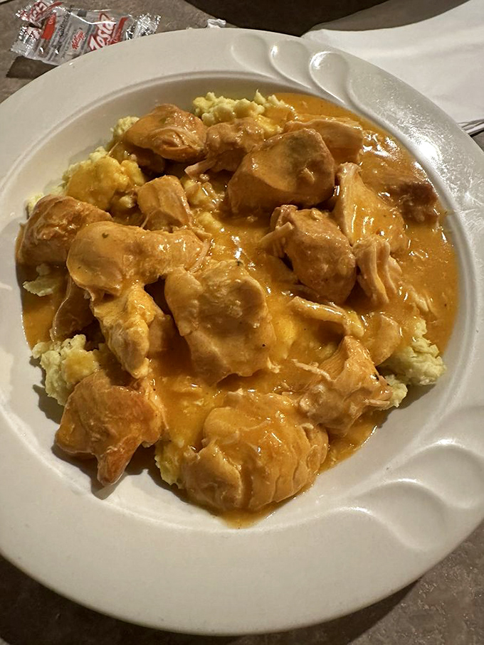 Chicken paprikash that would make any Hungarian grandmother nod in approval. That sauce deserves its own fan club.