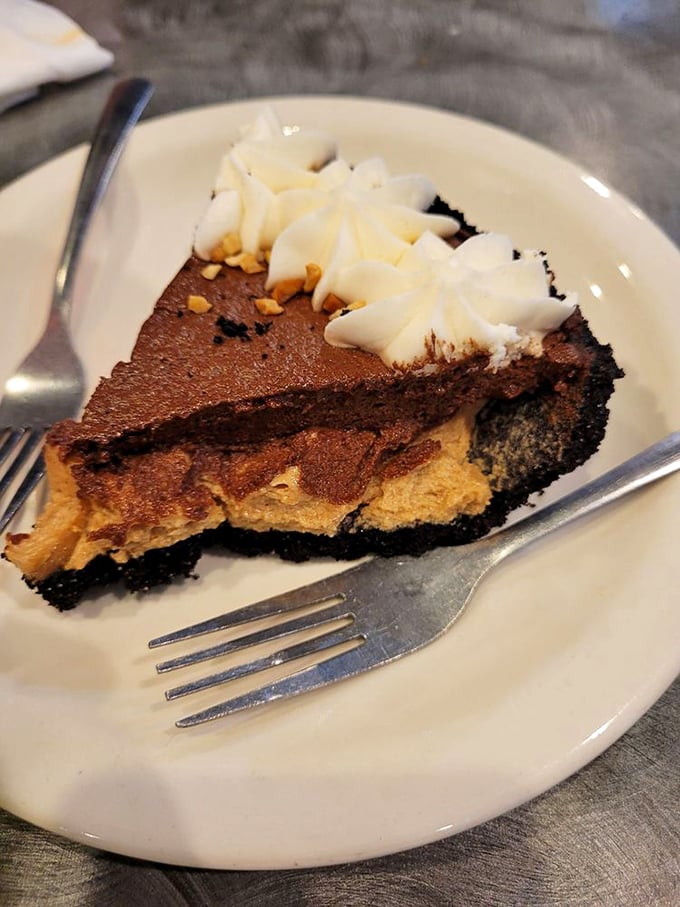 Chocolate peanut butter pie that doesn't just satisfy your sweet tooth&mdash;it throws a party for every taste bud in your mouth.