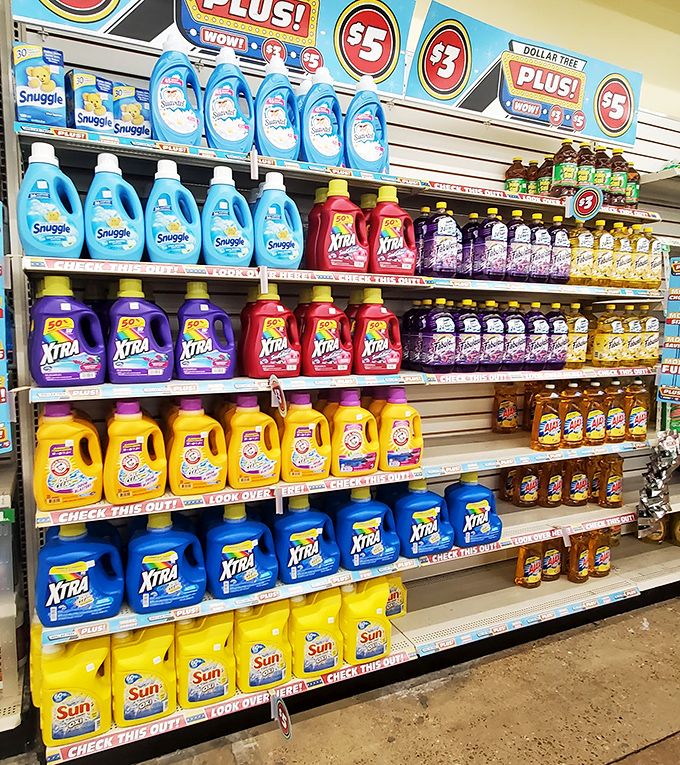 Laundry products in every color of the rainbow&mdash;proof that even chores can look cheerful when they're affordable.