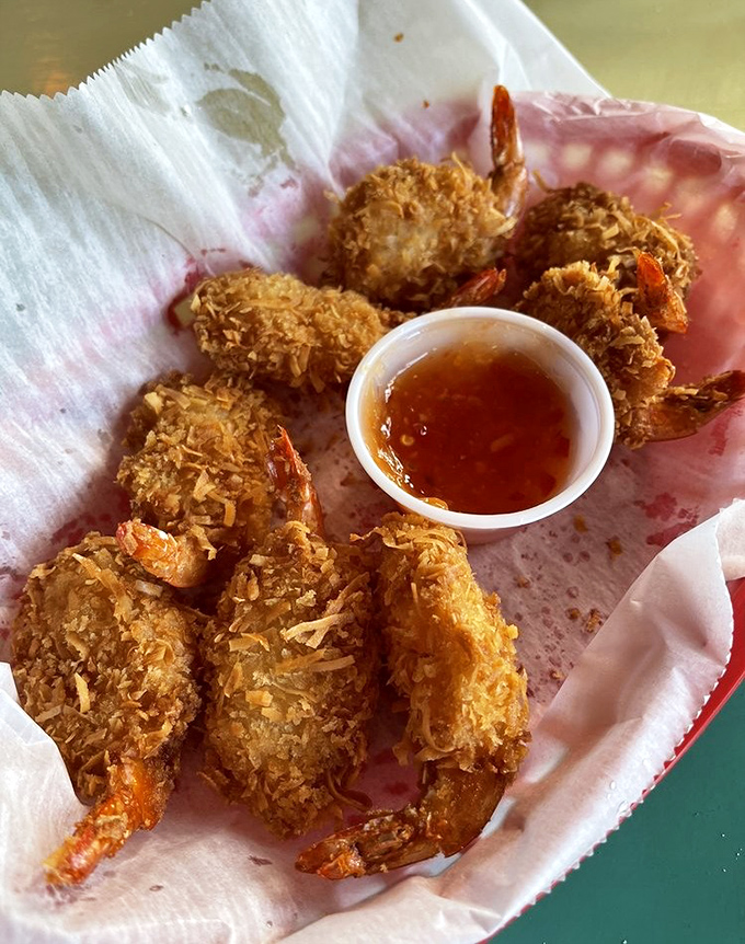 Coconut shrimp that crunch like walking on fresh snow, but taste like a tropical vacation&mdash;complete with sweet dipping sauce for the journey.