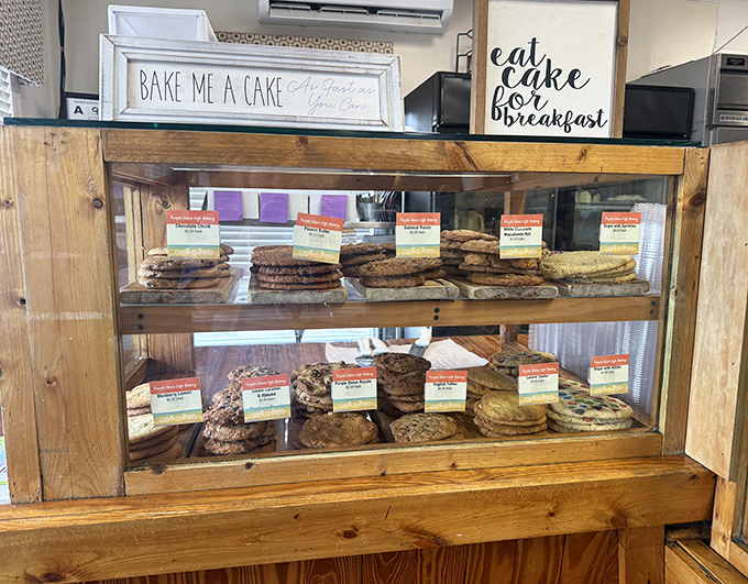 The cookie display case that makes adults suddenly remember what it felt like to be eight years old.