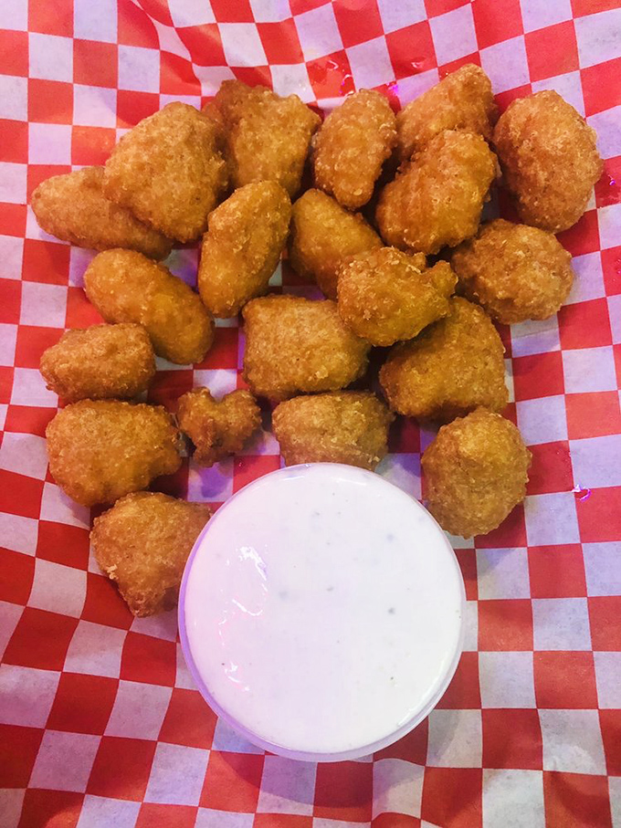 Corn nuggets that crunch like a promise being kept. Simple, golden, and utterly irresistible with that creamy dipping sauce.