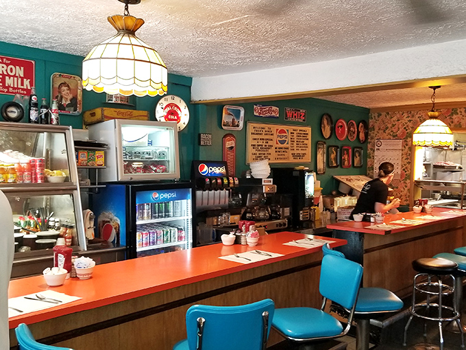 The counter offers front-row seats to breakfast theater, where skilled short-order cooks transform simple ingredients into comfort food masterpieces.