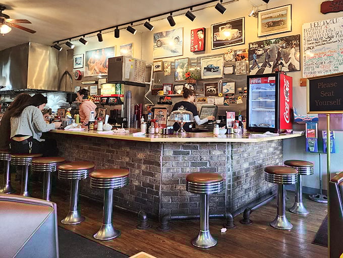 The counter is where the real diner magic happens. Grab a stool, watch the short-order choreography, and become part of the Beechwold community.