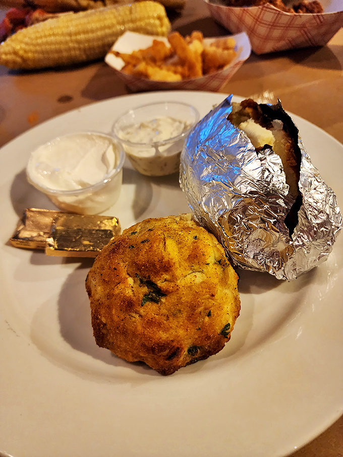 Not just any crab cake &ndash; a Maryland masterpiece with barely enough filler to hold together the sweet jumbo lump meat that rightfully takes center stage.