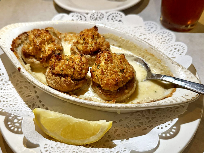 These stuffed mushrooms aren't just appetizers&mdash;they're little boats of crabby goodness sailing on a sea of butter and herbs.