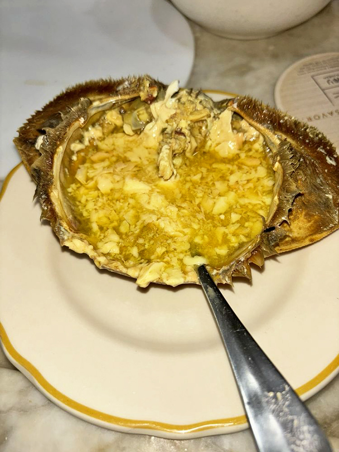 The mysterious crab back that keeps secrets better than your best friend &ndash; deliciously cryptic and worth every bite.