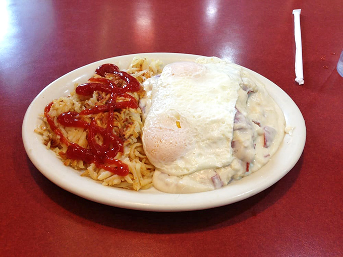 The dish that's fueled generations of Pennsylvanians. Creamed chipped beef atop crispy hash browns &ndash; comfort food that sticks to your ribs and your memories.