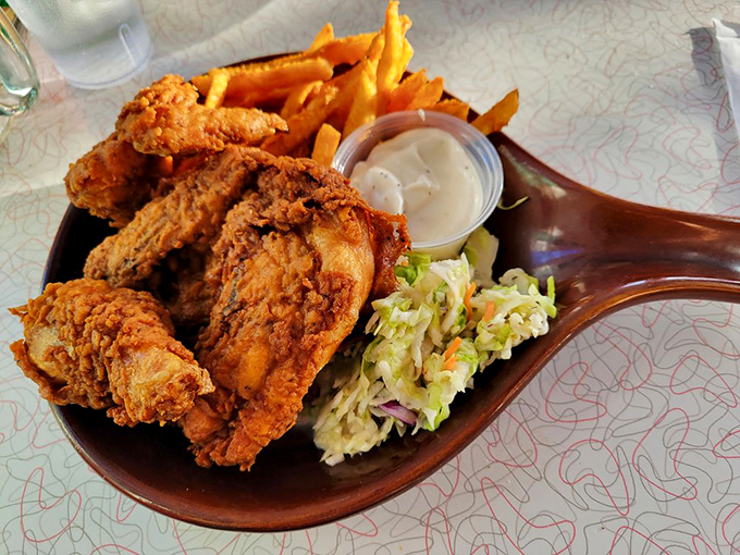Fried chicken that's actually worth unbuttoning your pants for&mdash;crispy, golden-brown pieces that Colonel Sanders would salute with respect.