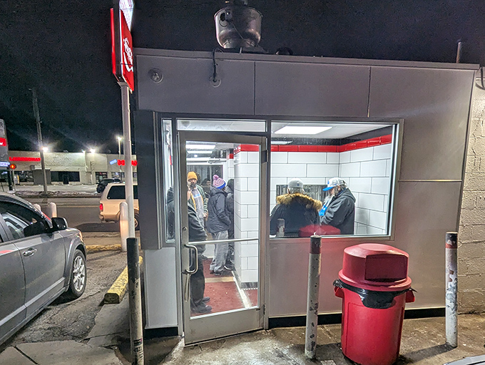 Even at night, Telway's warm glow draws hungry patrons seeking comfort food that transcends time, trends, and pretension.