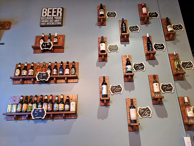 The wall displays aren't from some corporate design catalog&mdash;they're a love letter to beer enthusiasts who appreciate options.