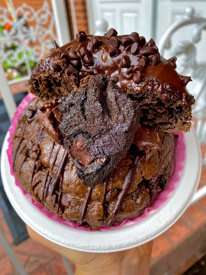 This chocolate bomb doesn't just satisfy cravings &ndash; it annihilates them. The brownie crown is like the dessert equivalent of a mic drop.