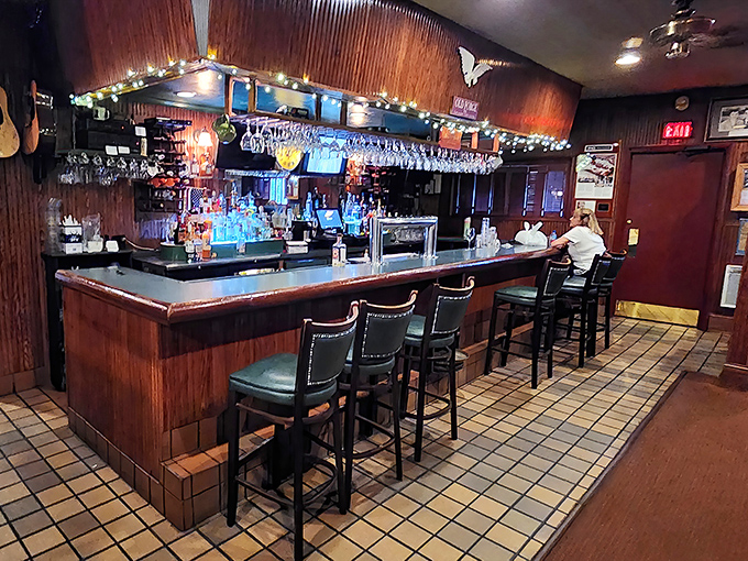 The well-worn bar stools have witnessed countless celebrations, first dates, and regular Tuesday night dinners over decades of faithful service.