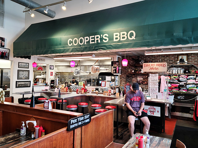 The "pick your seat" counter where regulars have claimed their spots for decades. Some relationships with bar stools outlast marriages.