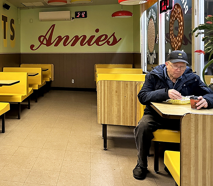 Classic diner vibes meet donut shop excellence in this perfectly unpretentious Portland treasure.