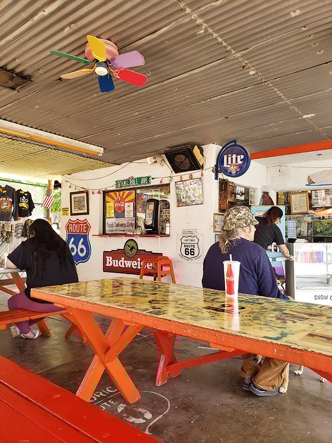 Strangers become temporary neighbors at these tables, united by the universal language of good food and better stories.