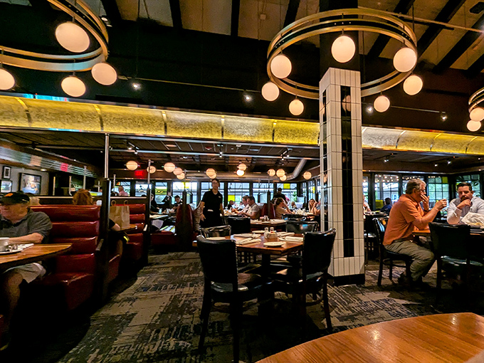 The dining room hums with conversation and clinking glasses&mdash;a symphony of satisfaction conducted by invisible hands and punctuated by occasional food moans.