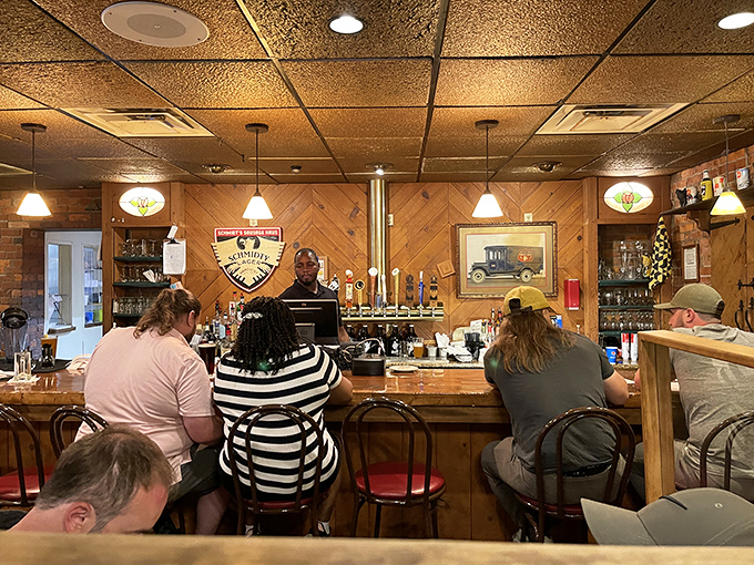 The bar area buzzes with conversation and clinking glasses&mdash;proof that good food and drink bring people together across generations.