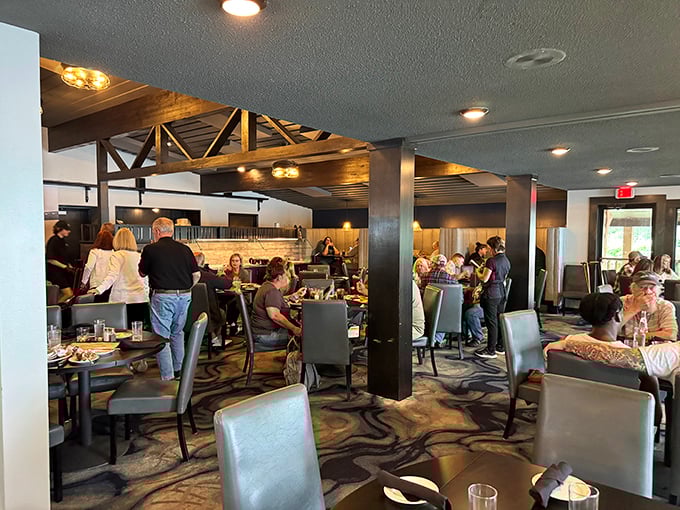 The dining room hums with conversation and clinking glasses&mdash;the soundtrack of Wisconsin happiness. Everyone's here for the same delicious reason.