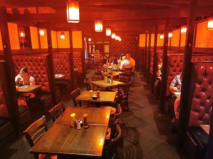 Every table tells a story of memorable meals shared &ndash; the restaurant's distinctive red glow makes everyone look like they're having the time of their lives.
