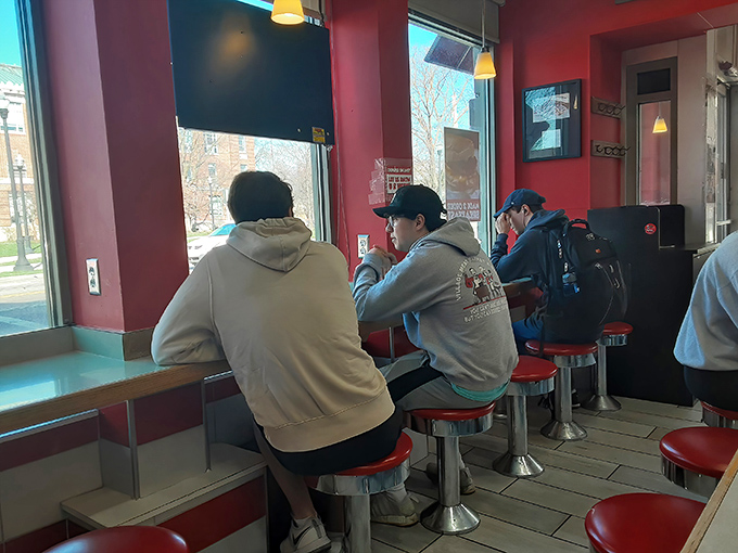 Where friendships are forged and stories are shared &ndash; students finding community one red stool and donut at a time.