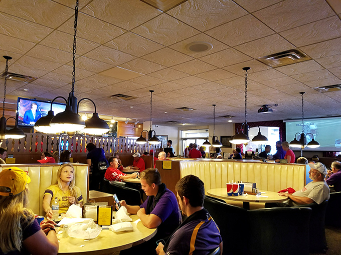 Where strangers become friends over butter burgers. Notice how nobody's looking at their phones? That's the power of really good food.