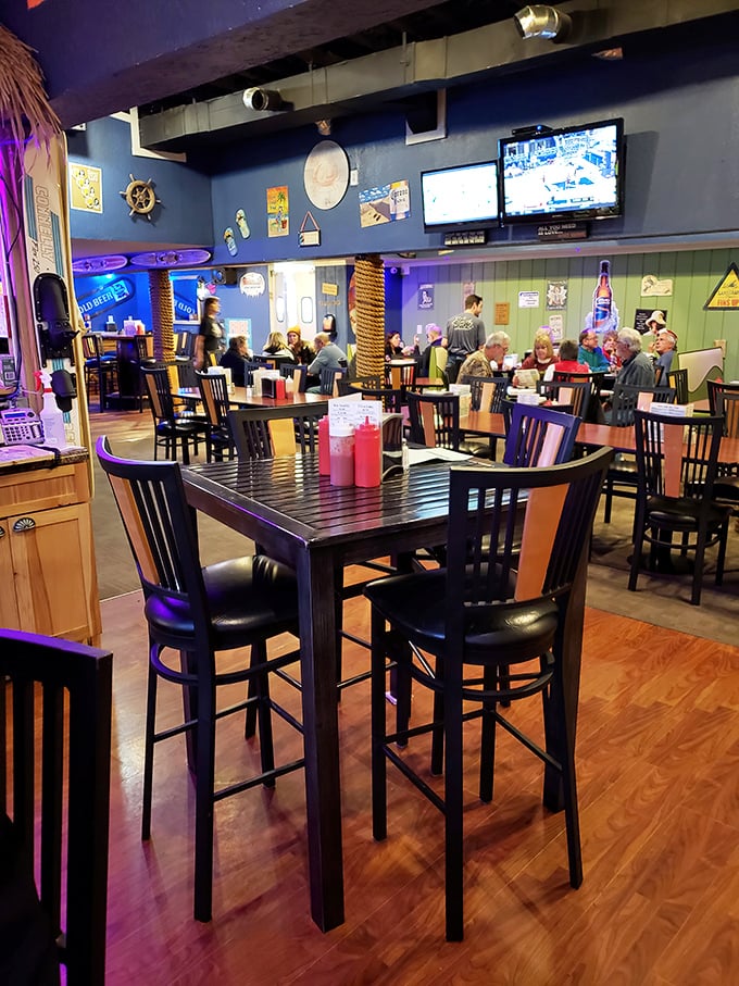 Where locals gather to break bread and swap stories &ndash; the lively dining room buzzes with the sound of satisfied customers and clinking glasses.