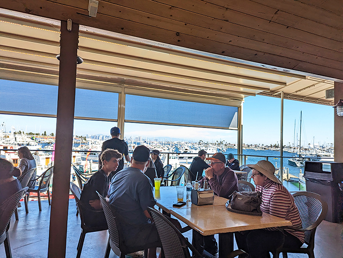 Waterfront dining with million-dollar views that don't cost a million dollars. The marina backdrop turns lunch into an occasion worth remembering.