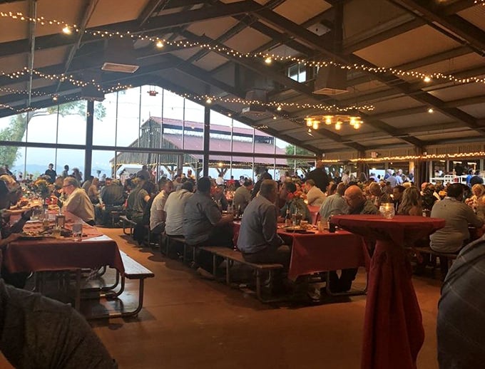 The dining room buzzes with the energy of shared experiences. Notice how nobody's looking at their phones? That's the power of good food.