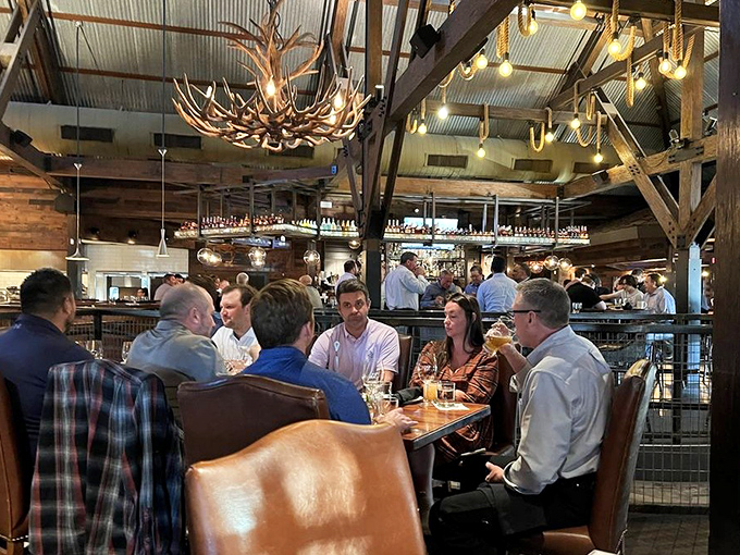 Where business deals and birthday celebrations happen under the watchful gaze of antler chandeliers and the glow of Texas hospitality.