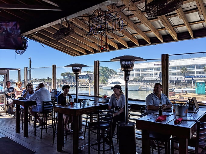 Waterfront dining where the view competes with the food for your attention, and everybody wins that delicious contest.