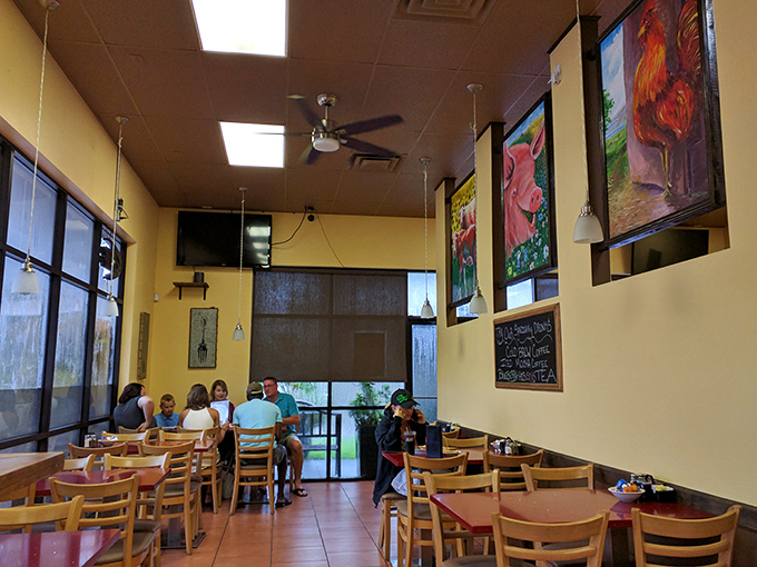 Happy diners enjoying the kind of meal that makes Monday mornings feel manageable.