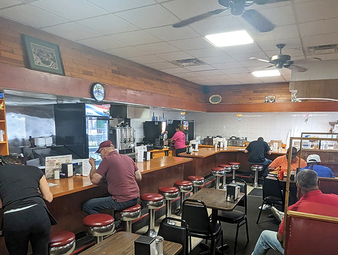 The counter culture lives on where regulars perch on red stools, solving the world's problems one cup of coffee at a time.