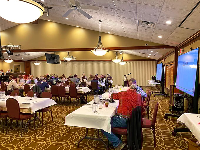 The dining room buzzes with the symphony of satisfaction&mdash;forks clinking, conversations flowing, and not a cell phone in sight.