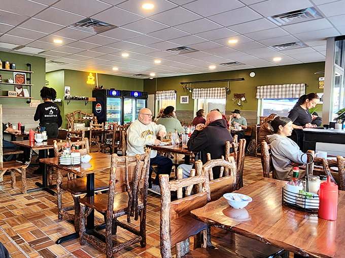 The true measure of any great diner: a diverse crowd of locals who know where real breakfast magic happens in Pittsburgh.