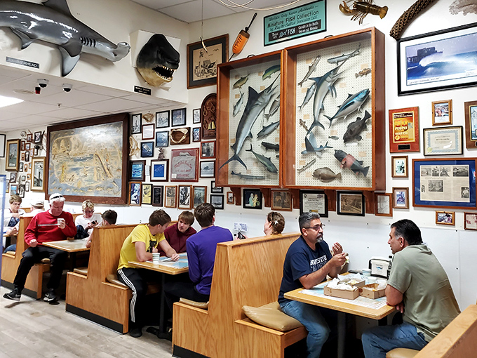 Where strangers become friends over shared love of seafood. The universal language of "mmm" needs no translation in this gathering place.