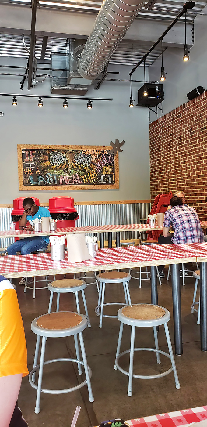 Beneath a chalkboard philosophy of good eating, diners settle in at communal tables for a meal that's worth remembering.