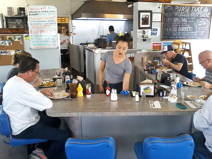 The counter at Chuck's isn't just where food is served&mdash;it's where community happens, one plate of eggs and friendly conversation at a time.