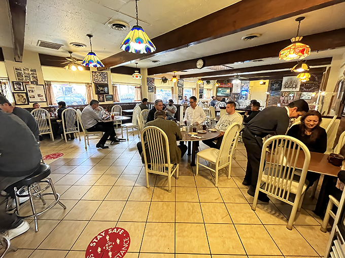 Real people enjoying real food - the beautiful democracy of a great neighborhood breakfast spot.