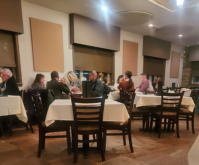White tablecloths signal "special occasion worthy" while the relaxed atmosphere says "come as you are." The perfect Pennsylvania dining paradox.