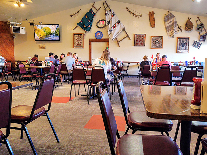 Native American crafts adorn walls where diners gather to worship at the altar of comfort food. This is Arizona's breakfast sanctuary.