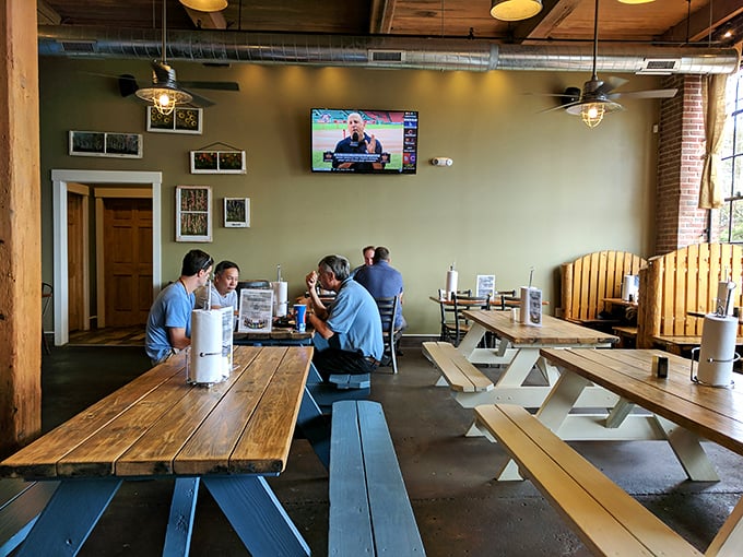 The universal language of barbecue brings people together&mdash;notice nobody's talking because their mouths are properly occupied with more important business.