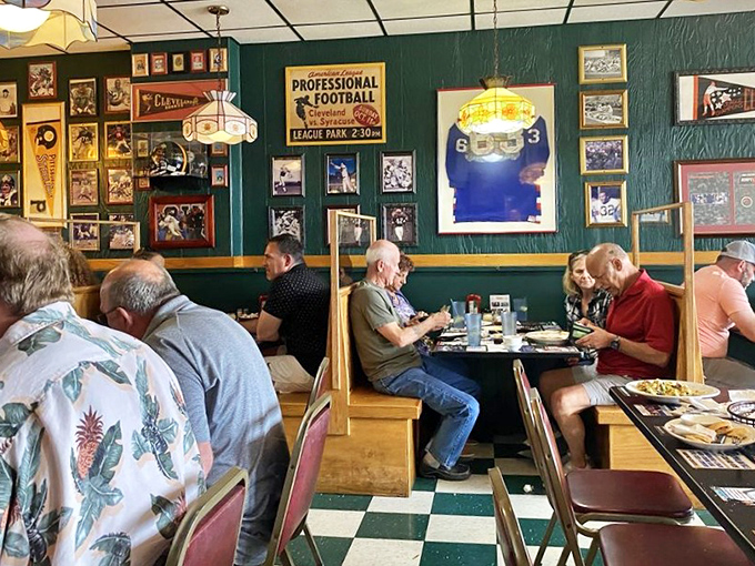 Regulars gather like family members, sharing stories and creating memories over hearty comfort food.